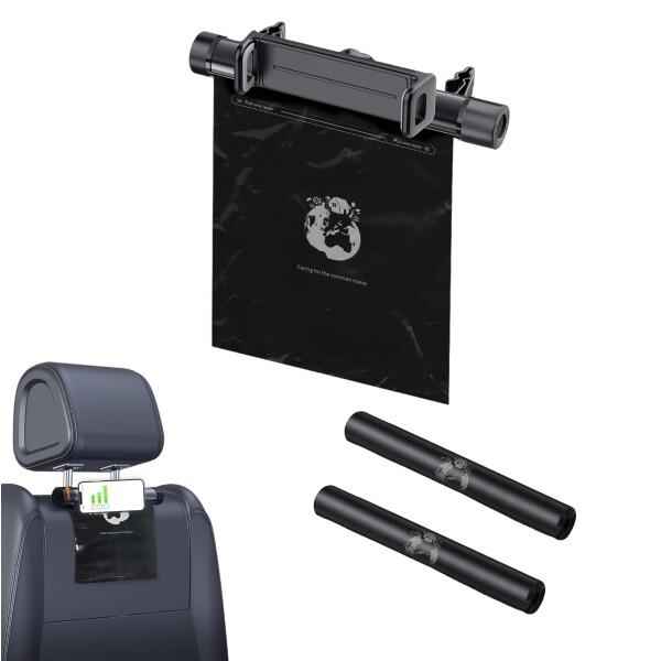 車用ゴミ箱 ごみ袋ロールホルダー付き 吊り下げタイプ 倒れ防止設計 車内オーガナイザー ゴミポケット収納 すっきり隠せる カー ブラック (ブラック+スタンド)商品コード：55080867460型番：Hasaki001カラー：ブラック+スタ...