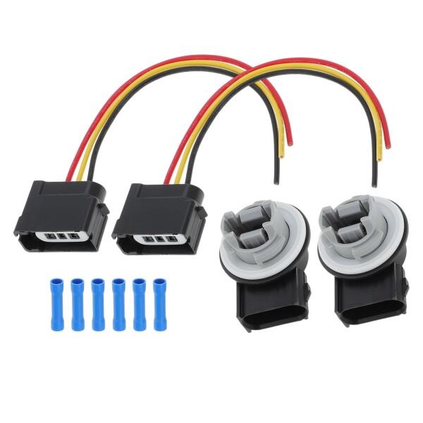 A ABSOPRO Fordに対応 F-150フォーカス リンカーンに対応 MKX Mercuryに対応 マリナー用の2セットのターンシグナルライトソケットブレーキランプコネクターピグテールハーネスキット 番号：2U5Z-13411-DA/...