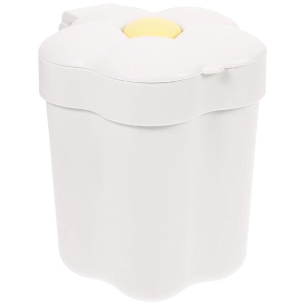 Zerodeko 花柄卓上ゴミ箱 蓋付き ミニサイズ 5.51×5.51×5.12インチ 創造的なデスクトップ収納 生活空間用 装飾的で便利なゴミ入れ商品コード：55080868106型番：CV5477DVY17Gサイズ：14X13CMカラ...