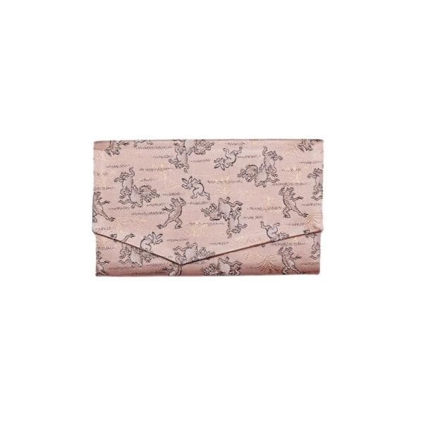 金襴 西陣織 ふくさ 袱紗 慶事用 結婚式 台紙入り (鳥獣戯画 ピンク)商品コード：55080868499型番：FS-SPサイズ：横20cm×縦12cmカラー：鳥獣戯画 ピンク京都の西陣織金襴を使用した、高級感あふれる慶事用ふくさです。金...