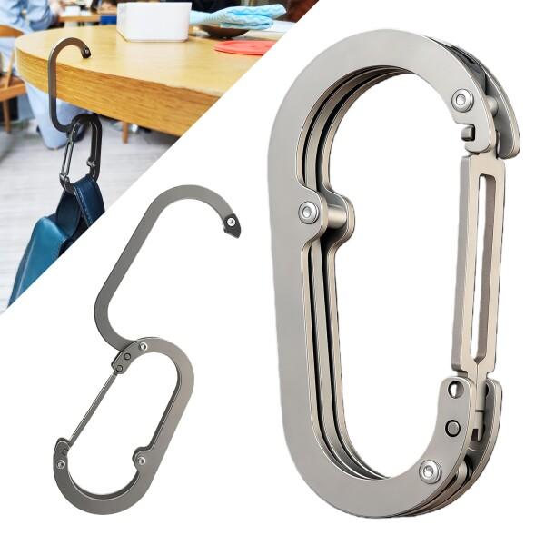 チタン バッグハンガー カラビナ型 フック S字フック キーホルダー TiHook2 超軽量31g 耐荷重20kg コンパクト 携帯便利 便利グッズ カフェ オフィス 外出用 旅行用商品コード：55080868805型番：TiHook2サイ...