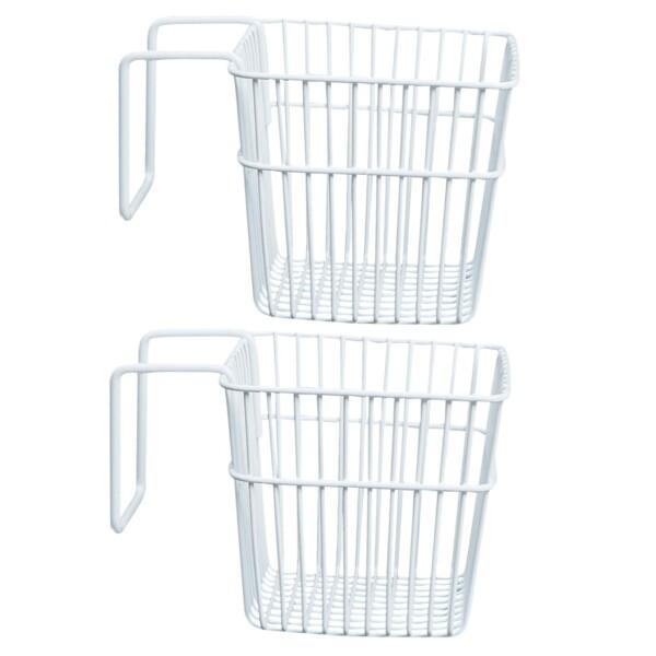 NUOLUX ステンレス製 パンチ不要 2個セット吊り下げバスケット キッチン収納ラック バスルーム用 省スペース 整理収納 水切り可能 16.8X12.3X11.1Cm商品コード：55080868974型番：05C327OW098サイズ：...