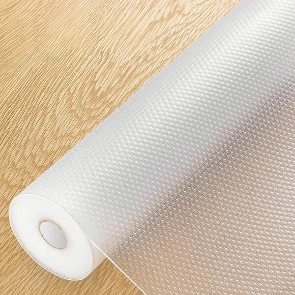 Q・L・Y 食器棚シート 44x600cm 滑り止めシート 厚さ 0.6mm 透明仕様｜滑り止め効果付き 防虫・抗菌性能完備｜耐熱・防湿・防油に優れ 自由裁断可能｜家具保護シートとしても最適 保護マット・冷蔵庫マットにも応用可 (幅44cm...