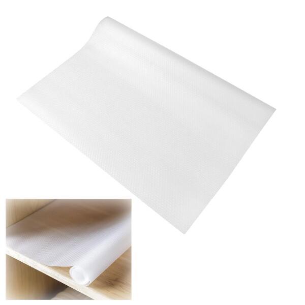 Aquafix 食器棚シート EVA製 シェルフライナー キッチンシート 保護シート 保護マット 家具保護 滑り止め 防虫 抗菌 防カビ 耐熱 防湿 防油 収納シート 食器棚/引き出し/キッチンに/冷蔵庫/本棚マット適用 凸型ストライプ (...