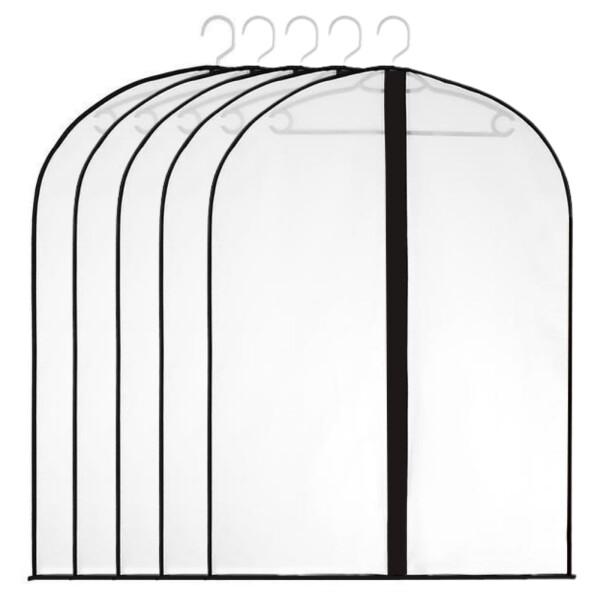 ISEFUJI 衣類カバー 半透明 ブラック縁 5枚セット 洋服カバー ファスナー式 防塵 防虫 防カビ 衣類収納 (100cm)商品コード：55080869245型番：Isefuji-5pc-blkサイズ：100cmカラー：半透明ブラック...