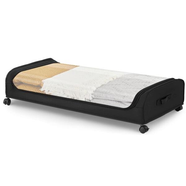 Boic 1個セット ベッド下収納 キャスター付き 大容量収納 80*13*44cm 取り付け簡単 衣類 おもちゃ 靴用 書籍 漫画 着物 布団 ボックス ベッド下収納ケース 、ブラック商品コード：55080869609型番：BCHAHUN...