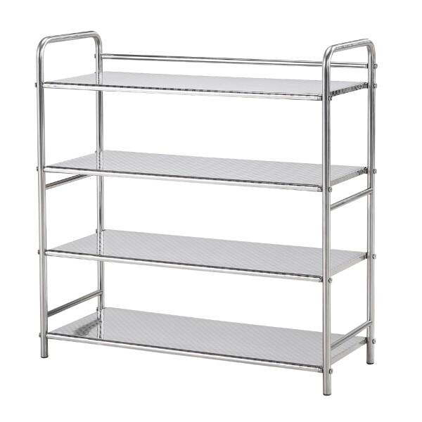 TAO ONE 靴ラック 4段 幅66×奥行26×高さ65cm ステンレス製 シンプルデザイン シューズ収納 ラック 玄関/室内/ベランダ対応商品コード：55080869726型番：4-Layer-Shoe-Rack_064Aサイズ：4段カ...