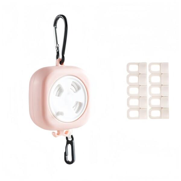 洗濯ロープ 物干しロープ 旅行 洗濯 物干し竿 ものほしざお 屋外 防風 長さ調整可能 最大10メートルまで持ち運びやすい物干し 保持クリップ10個付属（ピンク）商品コード：55080869935型番：PEOSD91サイズ：小カラー：ピンク...