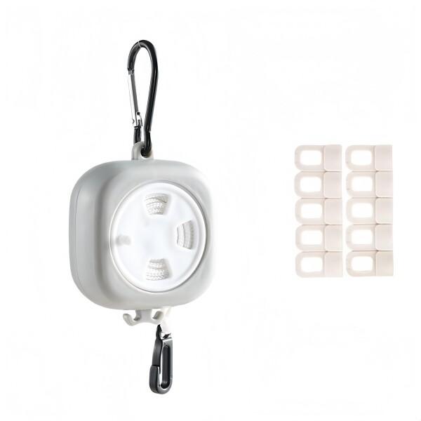 洗濯ロープ 物干しロープ 旅行 洗濯 物干し竿 ものほしざお 屋外 防風 長さ調整可能 最大10メートルまで持ち運びやすい物干し 保持クリップ10個付属（グレー）商品コード：55080869937型番：PEOSD91サイズ：小カラー：グレー...