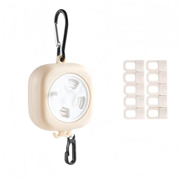 洗濯ロープ 物干しロープ 旅行 洗濯 物干し竿 ものほしざお 屋外 防風 長さ調整可能 最大10メートルまで持ち運びやすい物干し 保持クリップ10個付属（オフホワイト）商品コード：55080869939型番：PEOSD91サイズ：小カラー：...