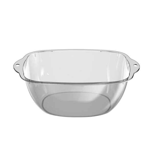 Neutral Zenith 洗面器 透明 湯おけ  お風呂 洗濯 掃除 足浴 コンパクト つけ置き洗い 多用途 省スペース設計 (クリアグレー, Mサイズ)商品コード：55080869960型番：NZ-026サイズ：Mサイズカラー：クリア...