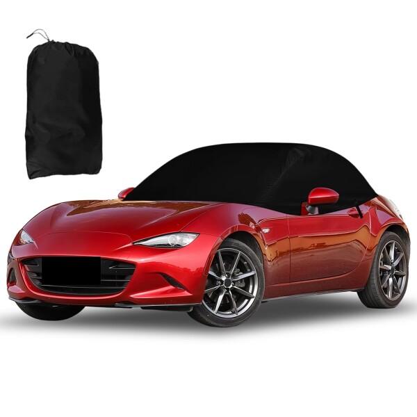 UmeMart 車用カバー マツダ ロードスター NC系専用 MX-5 NC 適用 ハーフカバー 新しいベルクロ延長スタイル 完全防水 防雪、防塵、UVカット 収納袋付き 車両保護カバー? 延長ベルクロ (ロードスター NC用)商品コード：...