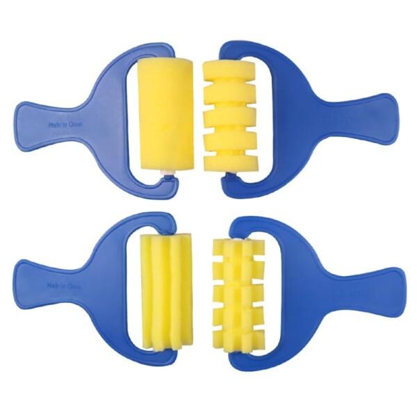 Operitacx 子供用スポンジブラシ 2セット 軽量フォーム塗装ブラシ 5.12×3.94×0.79インチ キッズペイントツール ・初心者向け画材セット商品コード：55080870303型番：1サイズ：13X10X2CMカラー：ブルース...
