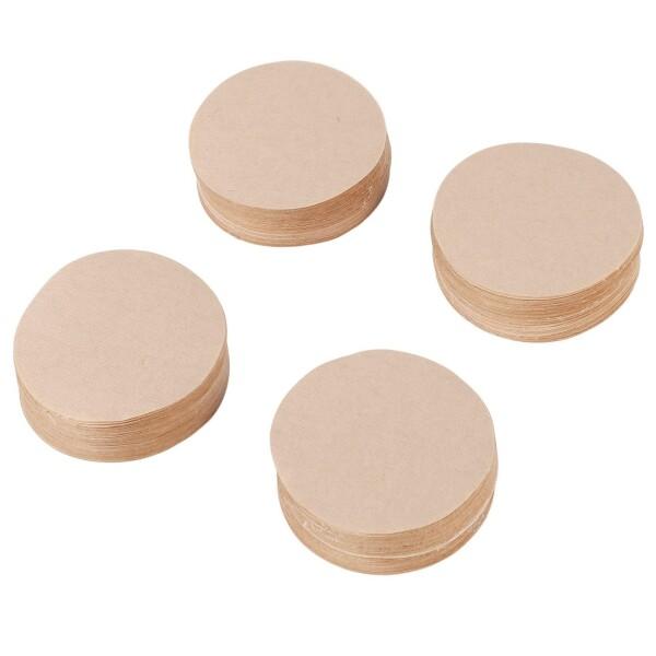 Haskoss 400枚の無漂白紙のコーヒーフィルター、丸い交換用コーヒーフィルター紙（直径2.3インチ）商品コード：55080870387型番：500212542カラー：木の色安全な素材:コーヒーフィルターペーパーは無漂白の紙でできており...