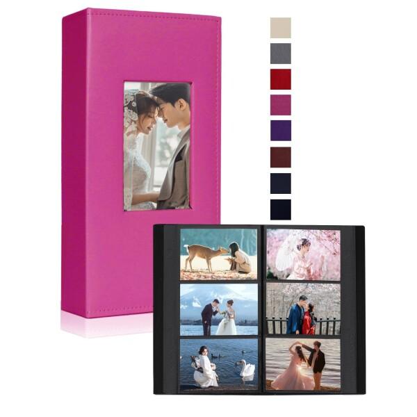 RECUTMS フォトアルバム 大容量 写真 300枚挿入式 透明ポケットL判 エコー写真 手作り 卒業 卒園 寄せ書き 友達 生活 集合写真 子供 記録 結婚 モリー おしゃれ (ピンク)商品コード：55080870761型番：001サイ...