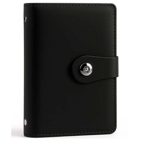 TerraShine 貯金箱 封筒式貯札帳 紙幣ケース 貯金手帳 50ページ/100枚収納可能 マグネットで開閉 コンパクトサイズ 封筒式 大容量 現金管理（ブラック）商品コード：55080870977型番：CQB854サイズ：18×12×...