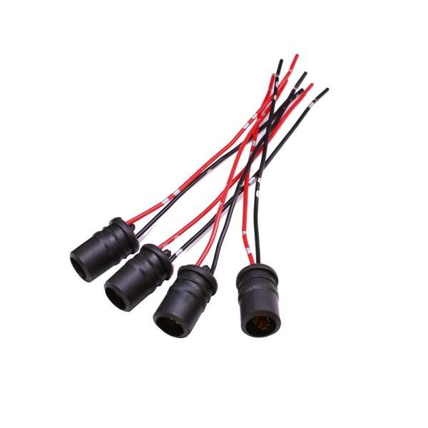 HUIQIAODS T10 オートバイライト電球ソケットバルブホルダー ワイヤーハーネス コネクタ拡張商品コード：55080871275型番：194-bulb-socket-twistサイズ：T10 ウェッジソケット4個カラー：ブラック製品...