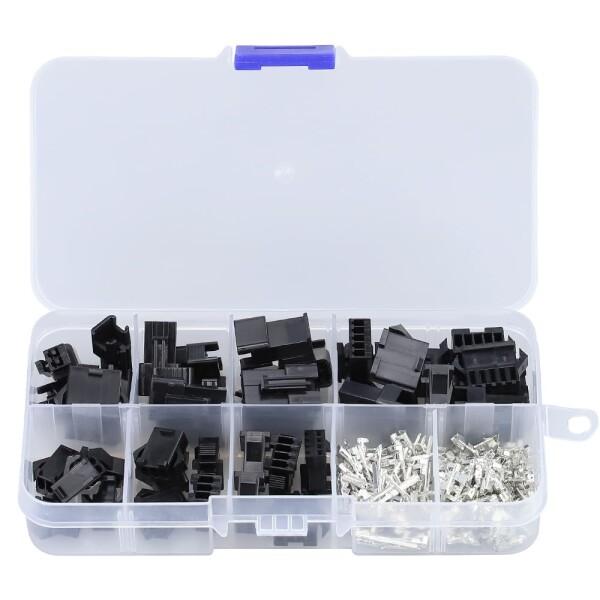 Glvaner コネクター コネクタ デュポンコネクタ 圧着端子 SM型端子 2P 3P 4P 5P ピッチ2 3 4 5ピン オス メス 電装品 配線作業 端子 200個セット 収納ケース付き商品コード：55080871345型番：GVN...