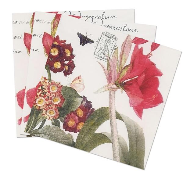 Zelten 2層 20枚入り カラーペーパーナプキン シャビーシック風、ウェディング、ディナー、ティーパーティー装飾用、アマリリスリリー商品コード：55080871655型番：66792サイズ：1 Packカラー：アマリリスリリー折り畳み...