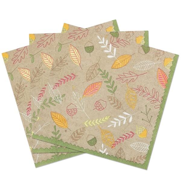 Zelten 2層 20枚入り カラーペーパーナプキン シャビーシック風、ウェディング、ディナー、ティーパーティー装飾用、どんぐり商品コード：55080871667型番：66730サイズ：1 Packカラー：どんぐり折り畳みサイズ:6.5 ...