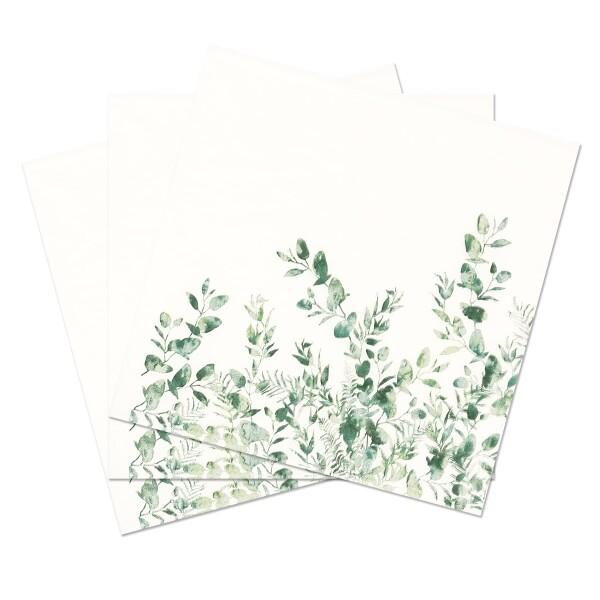 Zelten 2層 20枚入り カラーペーパーナプキン シャビーシック風、ウェディング、ディナー、ティーパーティー装飾用、グリーンシャドウ商品コード：55080871669型番：67119カラー：グリーンシャドウ折り畳みサイズ:6.5 x ...