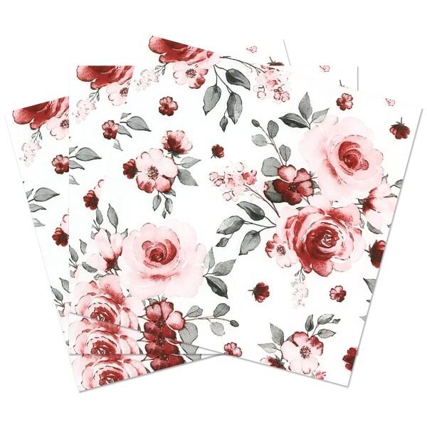 Zelten 2層 20枚入り カラーペーパーナプキン シャビーシック風、ウェディング、ディナー、ティーパーティー装飾用、ピンクローズ商品コード：55080871670型番：67126サイズ：6.5 x 6.5インチ (広げると13 x 1...