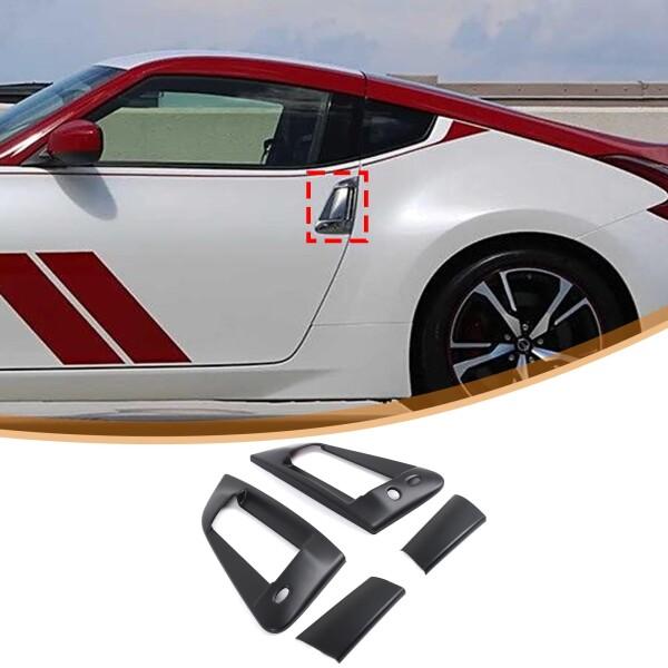 DIYUCAR 日産 フェアレディZ Z34 2008-2020に対応 ドアハンドルカバー アウタードアノブハンドル アウトサイドドアハンドルカバー ドア保護カバー 外装パーツ カスタム アクセサリー カー用品 4点セット 右ハンドル専用 ...