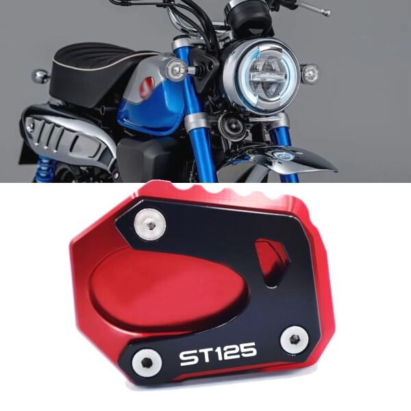 RESKIO FORホンダダックスST125 2022 2023 DAX ST125オートバイCNCキックスタンドフットサイドスタンド延長パッドサポートプレート拡大スタンド (赤)商品コード：55080873781型番：RESKIOHQ-1...