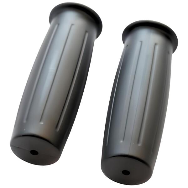 ミリサイズハンドル用 22mm /24mm 長さ125mm 非貫通エンド ハンドルバー グリップ ワッフルソール クラシック ビンテージスタイル (ブラック 樽型)商品コード：55080874199型番：Sunday-Skull-Club-...