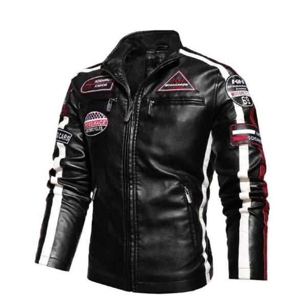 Snow02-KH69男性オートバイ春秋冬防風ストリートバイクレーシングスーツPUレザーコートプラスカシミアメンズジャケット(黒色,3XL)商品コード：55080874653型番：3286294863942サイズ：3XLカラー：ブラック※新...