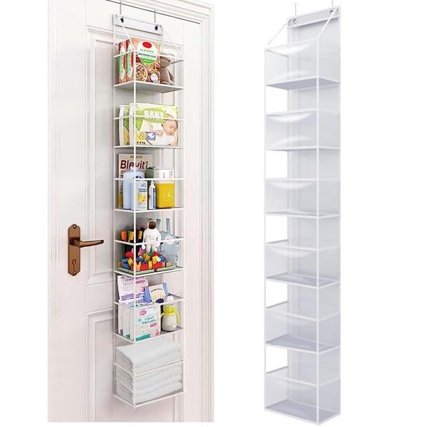 ぬいぐるみ 収納 大容量 ドア掛け 収納 6段ぬいぐるみ 収納 壁掛け ウォールポケット おもちゃ ケース 収納 ドア掛 知育 子供 部屋 室内 用 空間活用 透明ポケット 見せる大容量 ドア＆壁掛け 賃貸OK コレクション (6グリッド)...