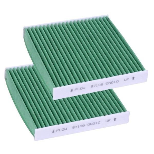 Desirable製 特殊3層構造＆活性炭入り 交換用 エアコンフィルター PM2.5除去 ウィルス 排ガス 抗菌 抗カビ をブロックの高機能 トヨタ アルファード ヴィッツ プリウスα アクア スバル レガシィ 等 SA001 (2)商品...