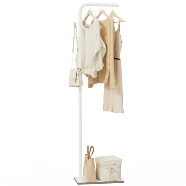 【発売日：2025年10月15日】OUTBROS L型 ポールハンガー ですW26XD39XH180cm スマート金属ハンガー 多機能ハンガー 岩板の土台 取り付けは簡単です 家庭のスペースを節約します (白)商品コード：550808754...