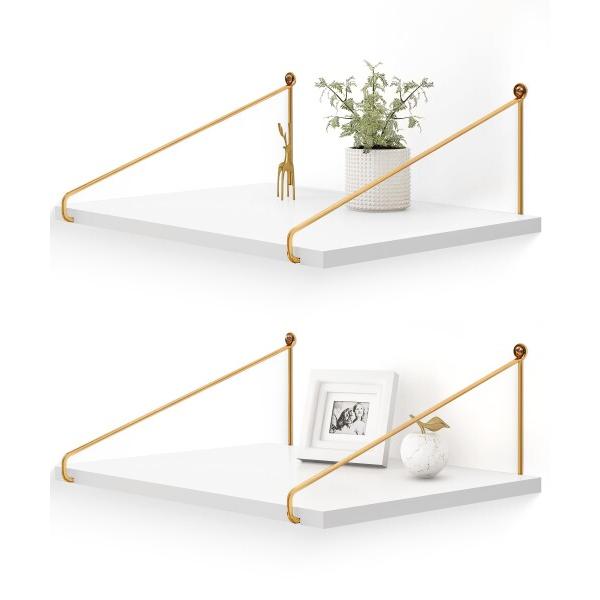 Afuly ウォールシェルフ 壁掛け棚 壁 幅42cm 奥行き30cm 棚 壁掛けラック ウォールラック 壁面収納 天然松 木製 飾り棚 おしゃれ 2個セット商品コード：55080875534型番：XBSJサイズ：奥行き30cmカラー：ホワ...