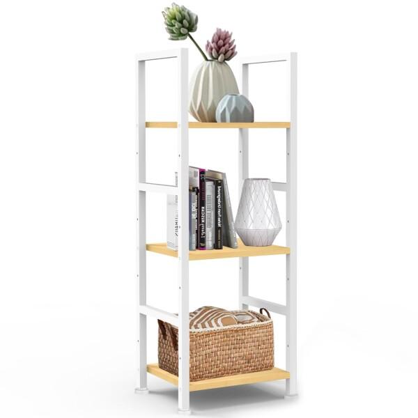 (DSDCDJ) ラック 棚 3段 幅33.3×奥行26.5×高さ90cm 収納 棚 すき間 飾り棚 コーナーラック 組立簡単 本棚 ディスプレイ 陳列 展示 スチールシェルフ シンプル モダン商品コード：55080875539型番：HJ-...