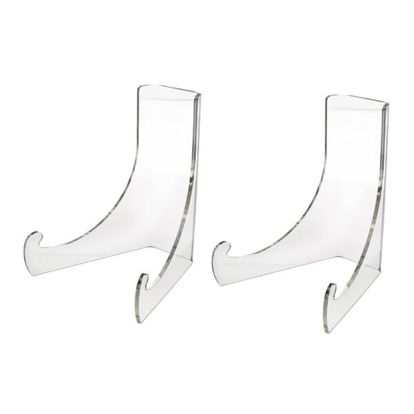 TOYMYTOY アクリル プレートスタンド 4個セット 透明 ディスプレイスタンド お皿立て 扇子立て 皿置き 食器 展示 ホルダー キッチン 店舗 什器 おしゃれ 18×11.5cm商品コード：55080875704【高透明アクリルで美...