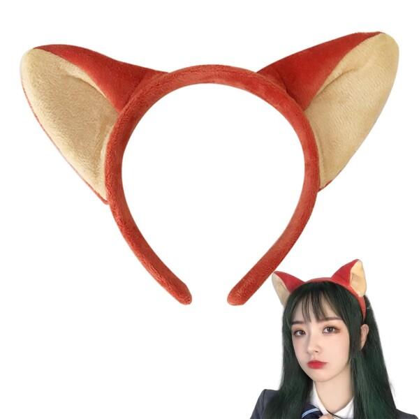 (wjxxwj) きつね耳カチューシャ 狐耳コスプレ ハロウィン 仮装パーティー 動物耳カチューシャ 可愛い ヘッドバンド イベント 仮装小道具 撮影用商品コード：55080875999型番：RCi001カラー：レッド【ふわふわ素材】柔らか...