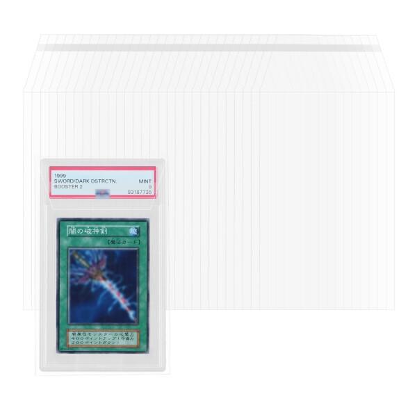 Mcbazel PSAスリーブ 鑑定品保護スリーブ 100枚入り 86x140mm PP素材 透明クリア 防塵・防汚 トレーディングカード 収納用 PSAスラブ専用ケース コレクション保存 カードプロテクター商品コード：5508087611...