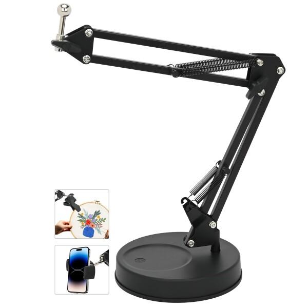 rloao 刺繍テーブルスタンドキット 調節可能 折りたたみ式 金属 刺繍枠 クランプ固定 刺繍スタンド 二重ばね構造 加重ベースを厚くし 滑り止めを安定UP 回転 卓上 アーム 刺繍フープ用 手芸用品 ハンドメイド 手作り DIY スマホ...