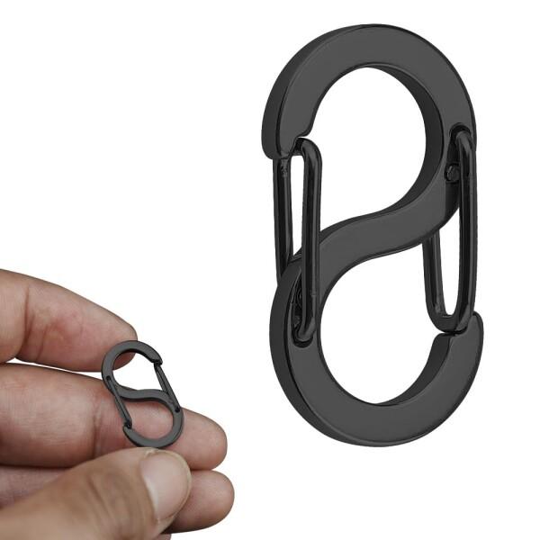 (Glvaner) キーホルダー S字カラビ ステンレス製 10個入 22mm 錆びない 軽量 多機能 紛失防止 留め具 リング DIY用品 アクセサリーパーツ 手作り 生活雑貨 (ブラック)商品コード：55080899096型番：GVN0...