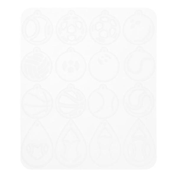 SEWACC スポーツテーマ シリコンイヤリング型 ジュエリー用樹脂鋳造モールド テニス バスケットボール フットボール 野球 バレーボール ティアドロップ形 11.2X9.5Cm Diyアクセサリー作成商品コード：55080899303型...