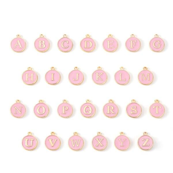 (Innocentia) イニシャル チャーム (アルファベット A〜Z 全て) ６カラーで用意 イニシャルパーツ アルファベットパーツ商品コード：55080900927型番：JN-O0008カラー：サクラピンク