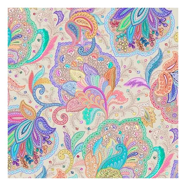 nora. CL1027 ペイズリー柄 更紗柄 シーチング 生地 手芸用 マルチカラー カット済み (生地巾110cm×100cm)商品コード：55080902572型番：nora-cl1027サイズ：生地巾110cm×100cmカラー：マ...