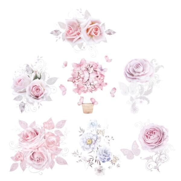 SEWACC 7枚 シート 花 アイロン ステッカー バラ 花 アイロン デ パッチ 熱 転写 ステッカー 春 夏 アイロン アップリケ 用 T シャツ ジャケット DIY アート デコレーション商品コード：55080902981型番：CI...