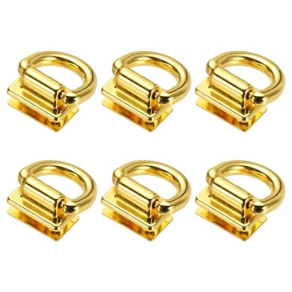 (M METERXITY) 6パックの金属バッグコネクター バッグ/チェーンストラップバッグ/DIYクラフト用のDリング付きパースサスペンションバックル スクリュー付きの長方形橋ハンガー(金)商品コード：55080904087型番：mma2...