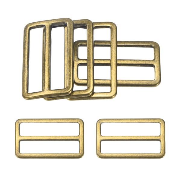 (M METERXITY) 6個入りトライグライドメタルバックル 1-1/2インチ亜鉛合金スライダーベルトストラップアジャスター ストラップキーパー/バッグストラップ/犬の首輪用 ウェビングストラップバックル(銅色)商品コード：550809...