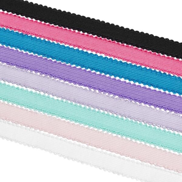 BENECREAT 8色14.6m 2ヤード/色 レース ゴムバンド 12mm/0.5インチ幅 弾性リボン ゴムリボン 伸縮性ストレッチ ナイロン伸縮性レーストリム ソーイングランジェリー パンティー用 DIYクラフト用商品コード：5508...