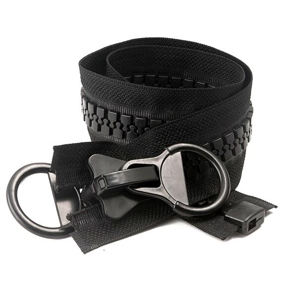 ファスナー 両面ファスナー長さ50-200cm 特大 樹脂ジッパー スライダー付き ブラック特大ジッパー 両面 オープン DIY 手作り、裁縫、ジ ャケット、のれん、ハンドメイド用 服装、手芸、修理、バッグ (ブラック, 80cm)商品コー...