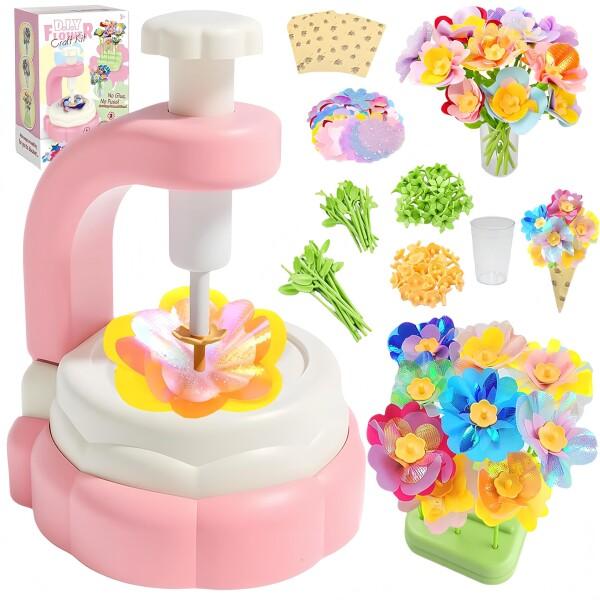 Linbeya 手作りキット 女の子 おもちゃ 造花セット 工作キット 子供 メイキングトイ 小学生 手芸 キット 子供向け DIY 手作り 初心者 トイフラワー 玩具 飾り 知育玩具 3 4 5 6 7 8 9 歳 年生 小学生 女の子 ...