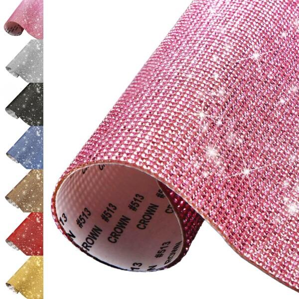 ATAK ラインストーン シール 24cm × 20cmデコシール ストーンシール (ピンク)商品コード：55080905352型番：ラインストーン-シールカラー：ピンク（24cm × 20cm）【DIY初心者さんも安心】ハサミでカットして...